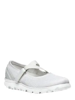 PROPET Travelactiv Mary Jane Sneaker - White Fabric
