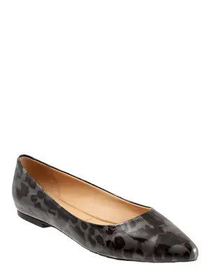 Trotters Trotters Estee Ballet Flat Tortoise Black Patent