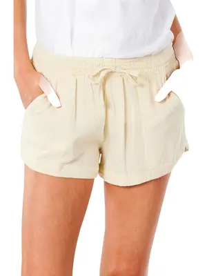Rip Curl Rip Curl Crinkled Cotton Surf Shorts Bone