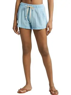 Rip Curl Crinkled Cotton Surf Shorts - Mid Blue