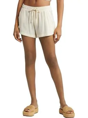Rip Curl Crinkled Cotton Surf Shorts - Natural