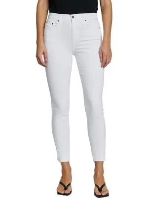 PISTOLA Aline High Waist Raw Hem Skinny Jeans - Polarize