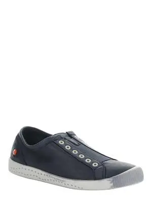 Fly London Irit Slip-On Low Top Sneaker Navy Washed Leather