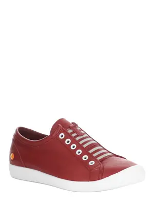 Fly London Irit Slip-On Low Top Sneaker Red/ Red Smooth Leather