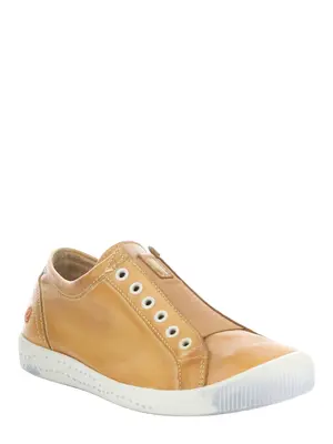 Fly London Irit Slip-On Low Top Sneaker Warm Orange Washed Leather