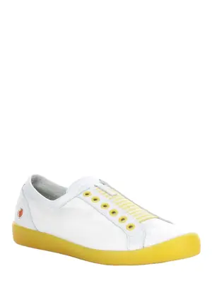 Fly London Irit Slip-On Low Top Sneaker White/ Yellow