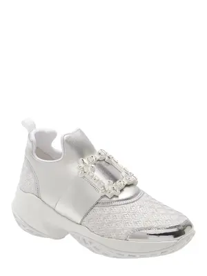 ROGER VIVIER Roger Vivier Viv Run Slip-On Sneakers Silver