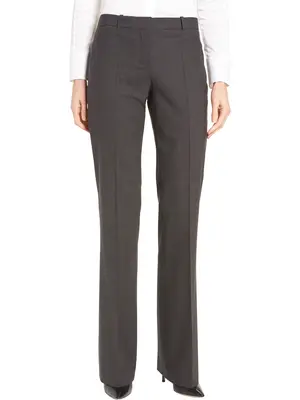 BOSS Tropical Stretch Wool Trousers Charcoal