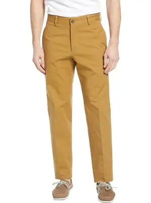Berle Charleston S Flat Front Stretch Canvas Pants - British Tan