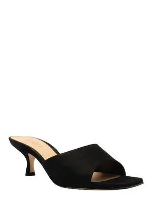 Schutz Dethalia Kitten Heel Slide Sandal - Black