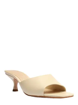 Schutz Schutz Dethalia Kitten Heel Slide Sandal Egg Shell