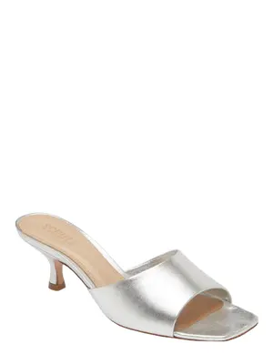 Schutz Schutz Dethalia Kitten Heel Slide Sandal Prata