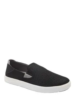 Olukai Lae'ahi Slip-on Sneaker - Black/black