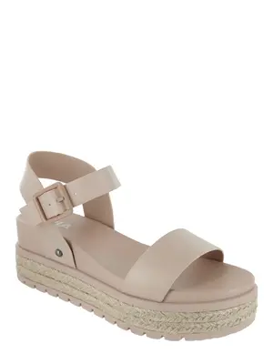 Mia MIA Kiera Espadrille Platform Sandal Beige