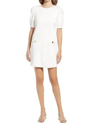 ELIZA J Puff Sleeve A-line Dress