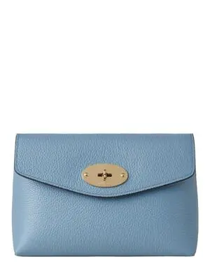 Mulberry Mulberry Darley Leather Cosmetics Pouch Brighton Blue