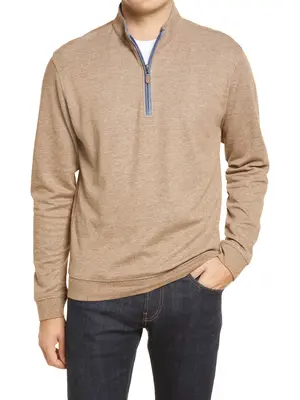 Johnnie-o Johnnie-O Sully Quarter Zip Pullover Camel