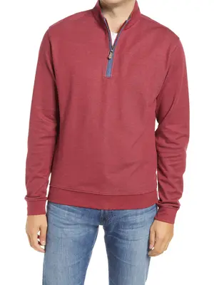 Johnnie-o Johnnie-O Sully Quarter Zip Pullover Cranberry