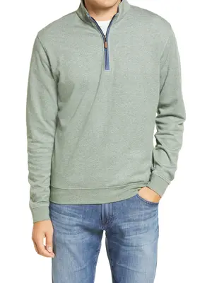 Johnnie-o Johnnie-O Sully Quarter Zip Pullover Ivy