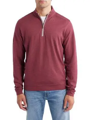 Johnnie-o Sully Quarter Zip Pullover - Port