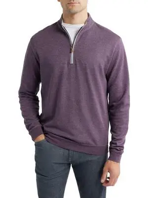 Johnnie-o Sully Quarter Zip Pullover - Royal Plum