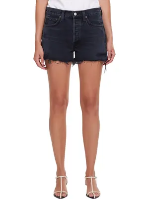 AGOLDE AGOLDE Parker Long Denim Shorts Vortex