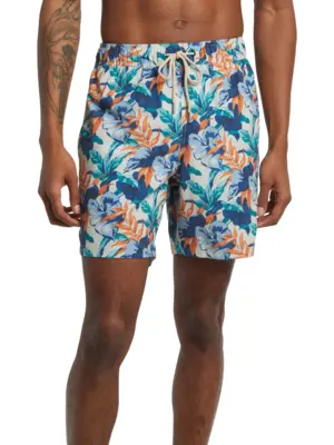 FAIR HARBOR Fair Harbor The Bayberry Swim Trunks Blue Multi Tropics