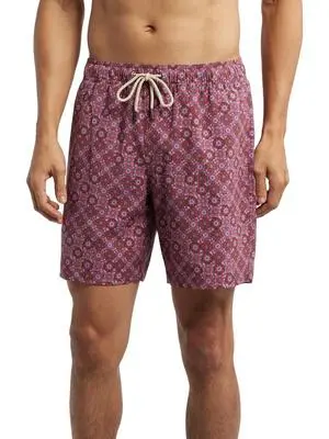 FAIR HARBOR Fair Harbor The Bayberry Swim Trunks Coral Sand Dollars
