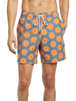 FAIR HARBOR Fair Harbor The Bayberry Swim Trunks Orange Sun