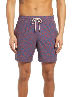 FAIR HARBOR Fair Harbor The Bayberry Swim Trunks Red Mini Floral