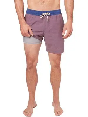 FAIR HARBOR Fair Harbor The Bayberry Swim Trunks Red Waves