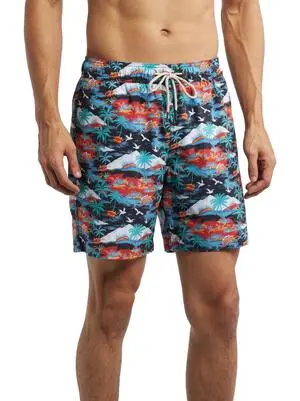 FAIR HARBOR Fair Harbor The Bayberry Swim Trunks Tropical Peaks