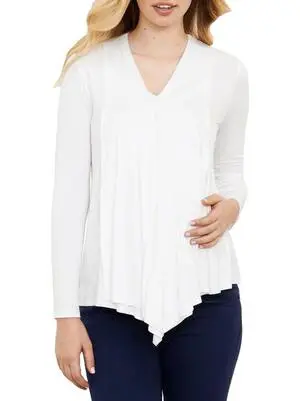 MATERNAL AMERICA Maternal America Draped Nursing Top Ivory