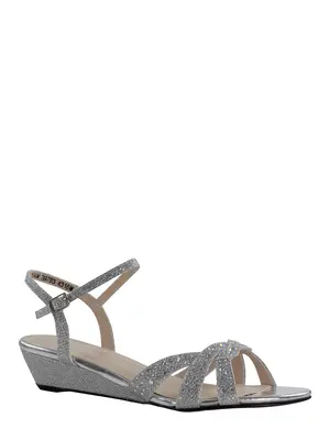 TOUCH UPS Touch Ups Lena Wedge Sandal Silver