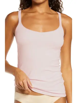 ON GOSSAMER On Gossamer Reversible Stretch Cotton Camisole Blush