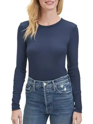 Splendid Splendid Classic Long Sleeve Crewneck T-Shirt Navy