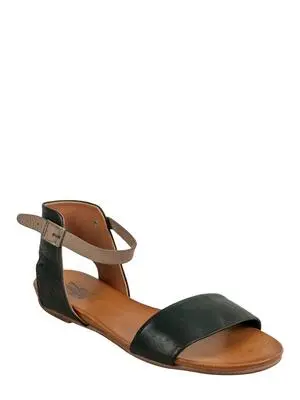 Miz Mooz Miz Mooz Alanis Flat Sandal Black Leather