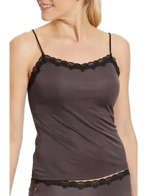 UWILA WARRIOR Soft Silk Lace Trim Camisole