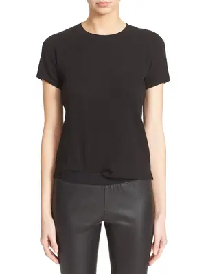 ATM Anthony Thomas Melillo Schoolboy Cotton Crewneck T-shirt - Black