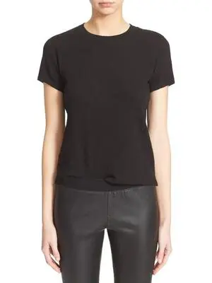 ATM Anthony Thomas Melillo Schoolboy Cotton Crewneck T-shirt - Black
