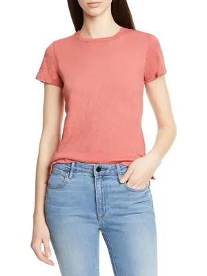 ATM Anthony Thomas Melillo ATM Anthony Thomas Melillo Schoolboy Cotton Crewneck T-Shirt Clay