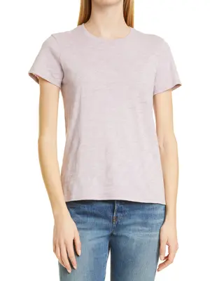 ATM Anthony Thomas Melillo ATM Anthony Thomas Melillo Schoolboy Cotton Crewneck T-Shirt Lilac