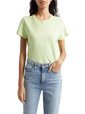 ATM Anthony Thomas Melillo ATM Anthony Thomas Melillo Schoolboy Cotton Crewneck T-Shirt Matcha