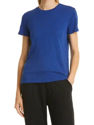 ATM Anthony Thomas Melillo ATM Anthony Thomas Melillo Schoolboy Cotton Crewneck T-Shirt Royal