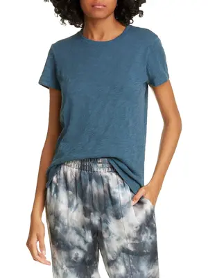 ATM Anthony Thomas Melillo ATM Anthony Thomas Melillo Schoolboy Cotton Crewneck T-Shirt Teal