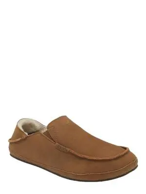 Olukai Moloa Shearling Convertible Slipper - Kona Coffee / Kona Coffee