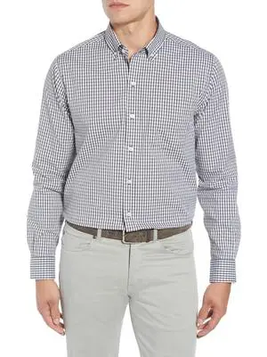 Cutter & Buck Cotton Blend Gingham Shirt - Charcoal