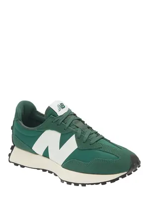 NEW BALANCE 327 Sneaker Team Forest Green/ White