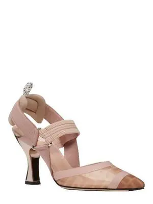 Fendi Fendi Colibri Slingback Pumps Nude