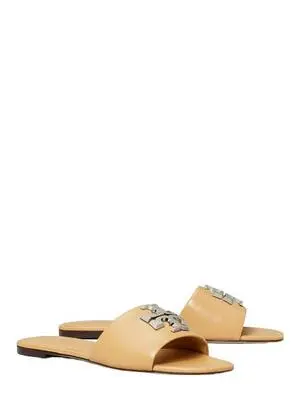 Tory Burch Tory Burch Eleanor Slide Sandal Honeycomb Tan/silver